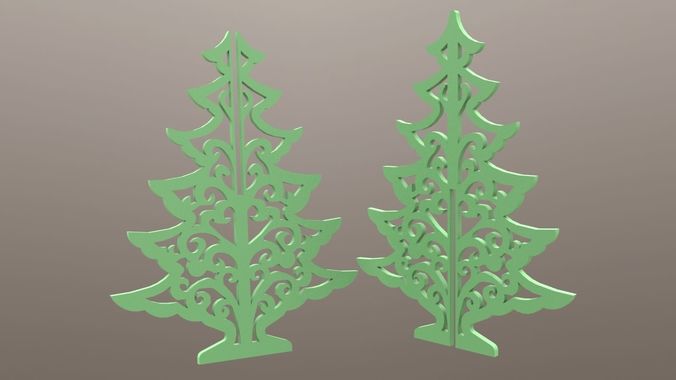 Fir tree 3D Model 3D printable STL SLDPRT SLDASM SLDDRW IGE IGS IGES ...