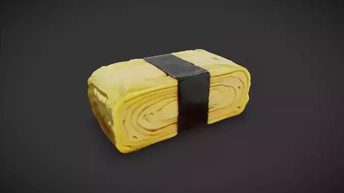 Tamagoyaki Japanese Rolled Omelet With Nori 3D model | CGTrader