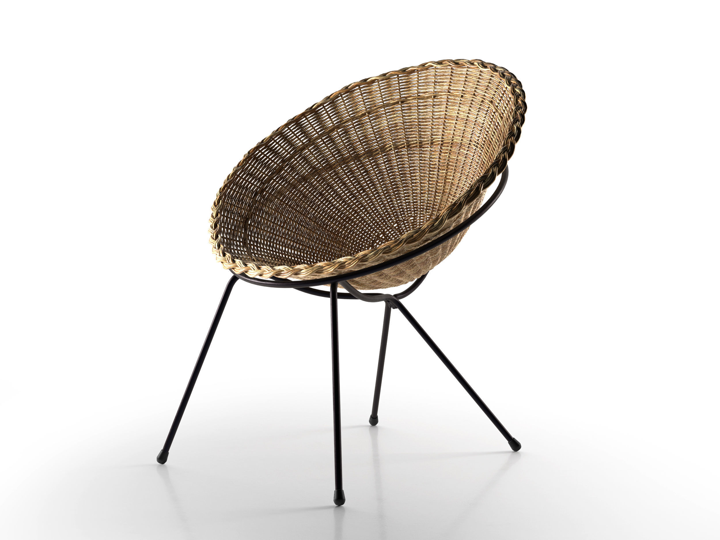 Round Wicker Chair 3D model | CGTrader