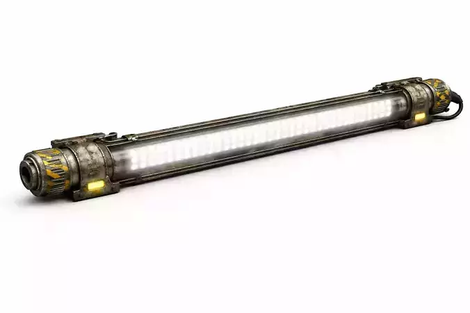 Cyberpunk Lighting Props Pack - 7 prop - Industrial Lamps - PBR VR / AR ...