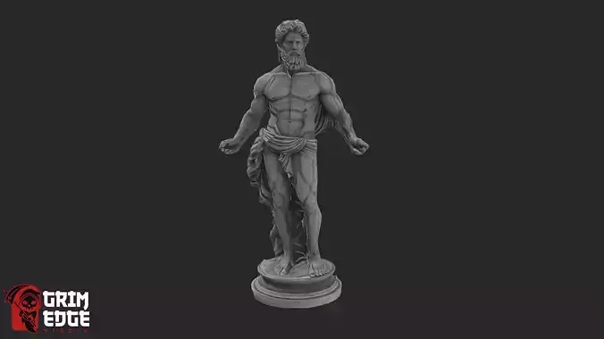 3D model Ancient Greek Hero Hercules Marvel Textured Statue VR / AR ...