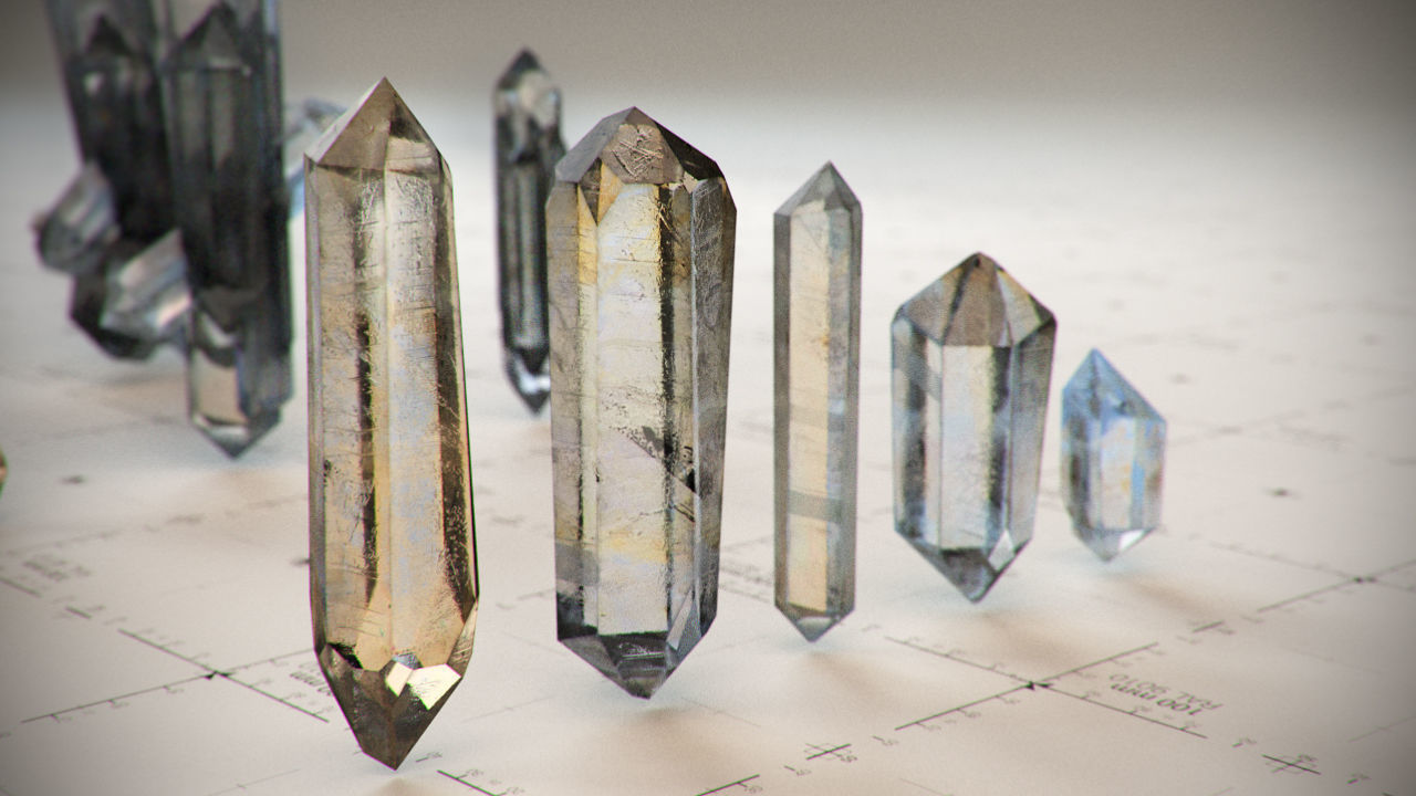 3D model Crystal Model Kit - 6 Types VR / AR / low-poly | CGTrader