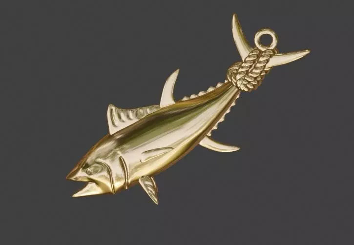 Tuna fish pendant at 3d printed file 3D model 3D printable | CGTrader
