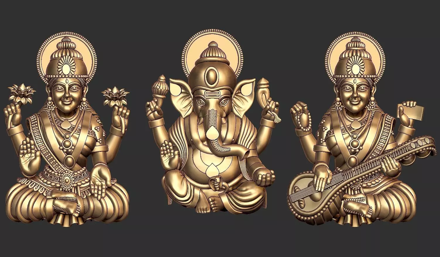 3 pack of god 3D model 3D printable | CGTrader