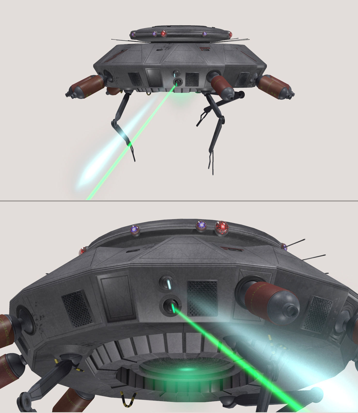 Probe1 star wars spaceship 3D model rigged | CGTrader