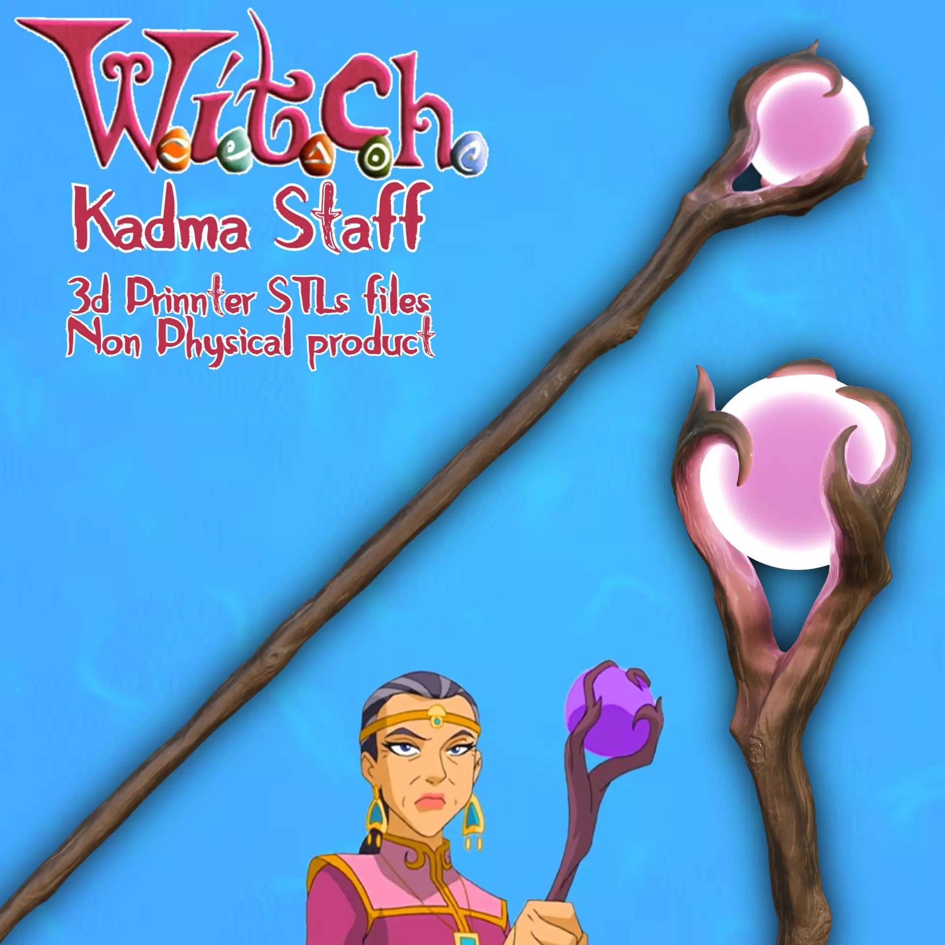 Fantasy Kadma Cosplay Wizard Magic Staff Witch Jetix Series 3D model 3D ...
