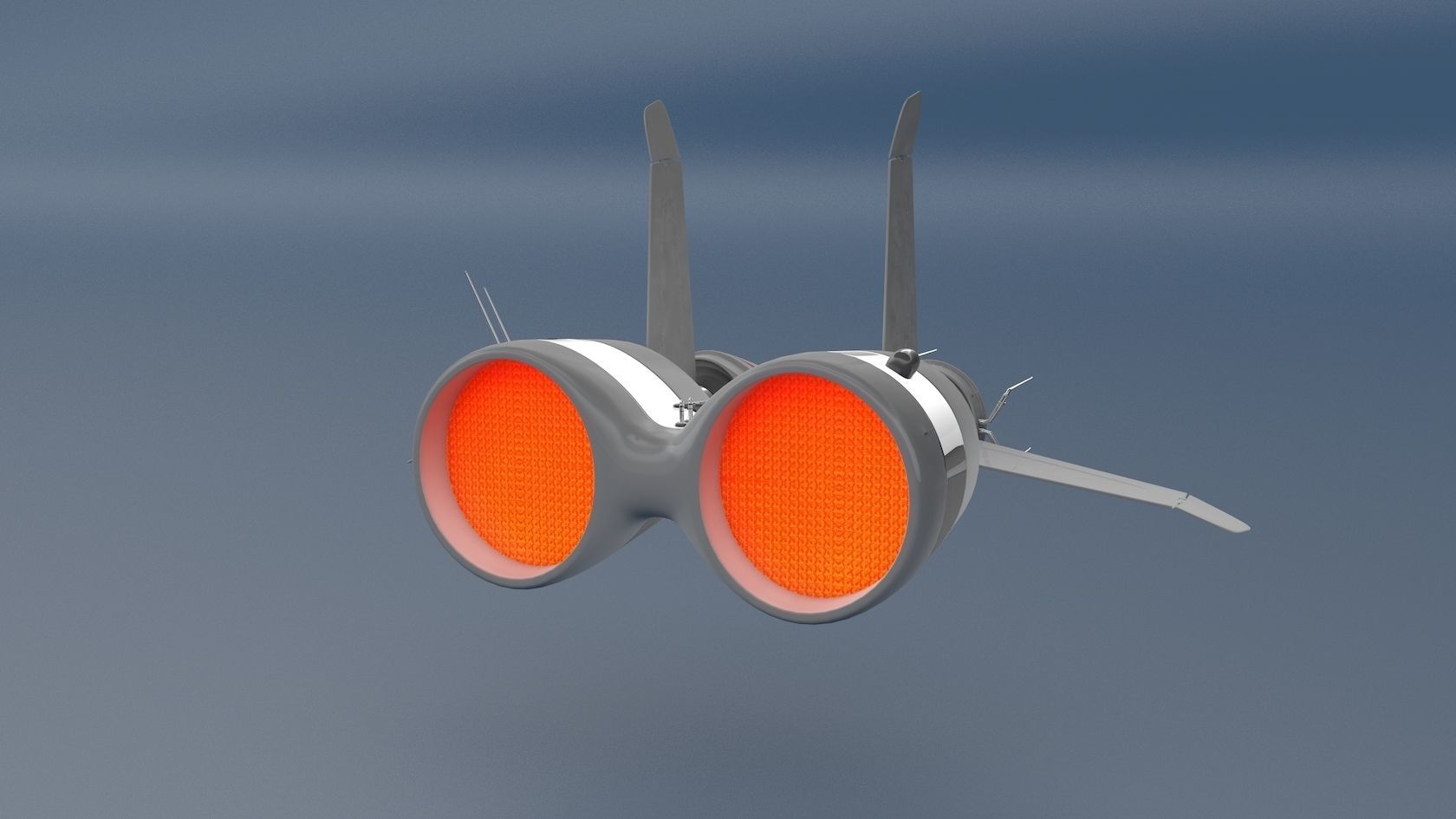 Spaceship Wings Up 3D model rigged | CGTrader
