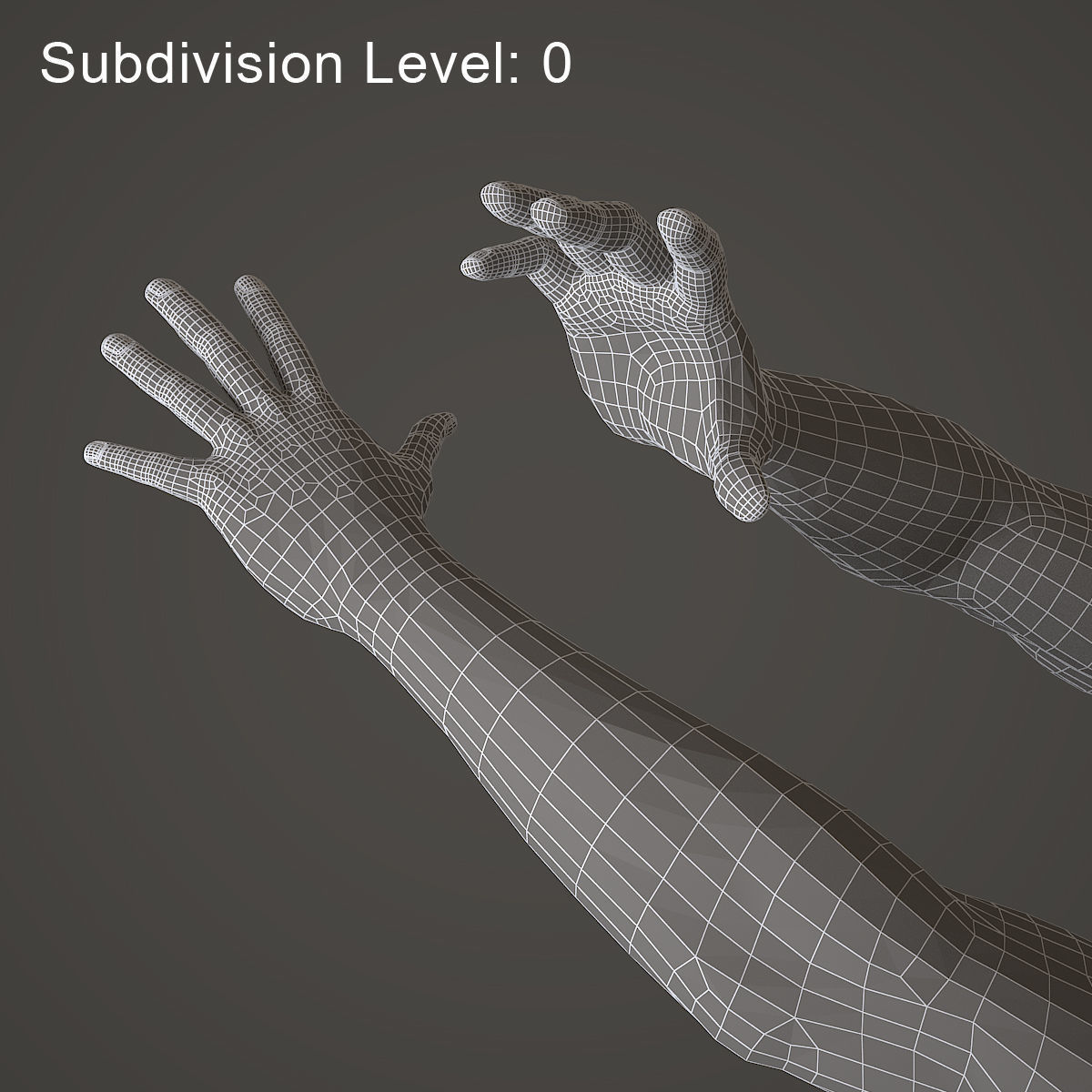 Male arms 3D model rigged | CGTrader