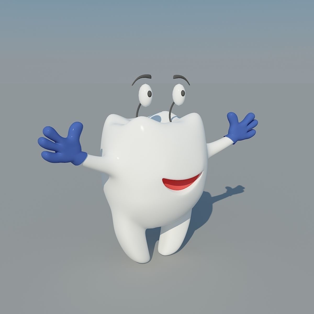 3D model Cartoon Tooth VR / AR / low-poly | CGTrader