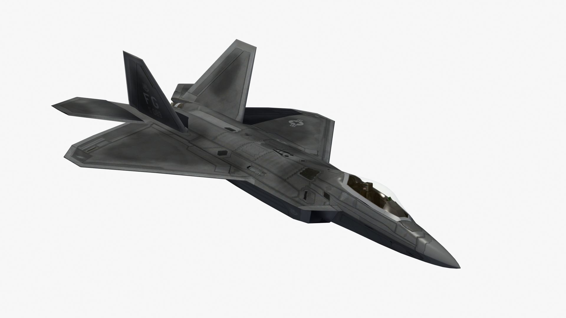 3D model F-22 Stealth Fighter VR / AR / low-poly | CGTrader