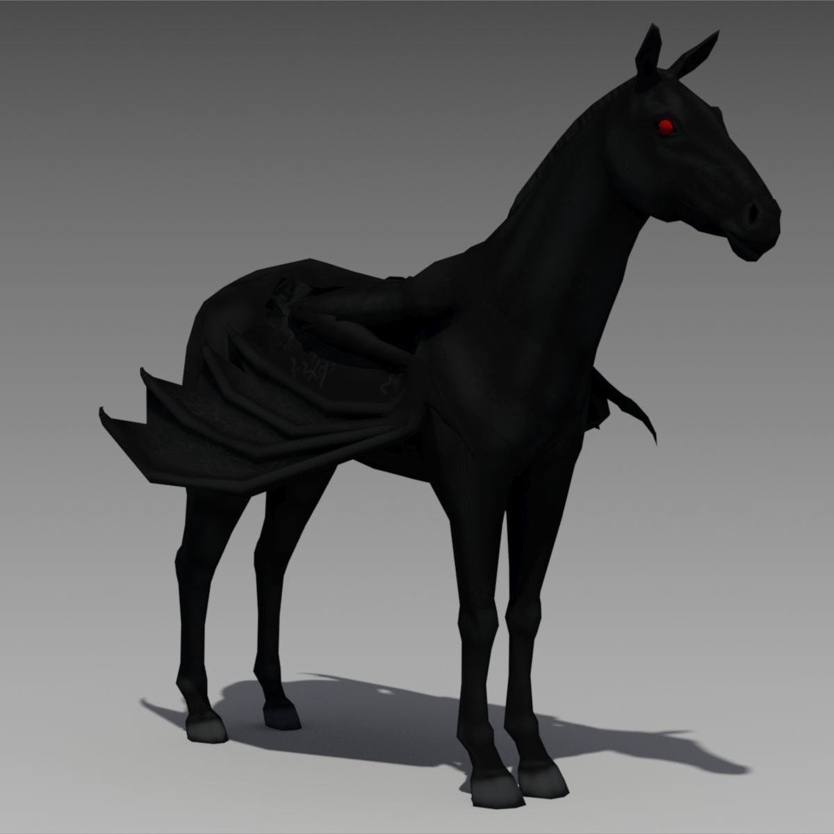 3D model Dark Pegasus VR / AR / low-poly rigged animated | CGTrader