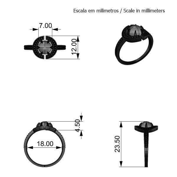 RING VIHAD PEARLS 3D model 3D printable | CGTrader