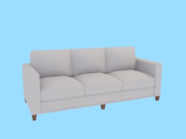 3D model sofa simple VR / AR / low-poly | CGTrader