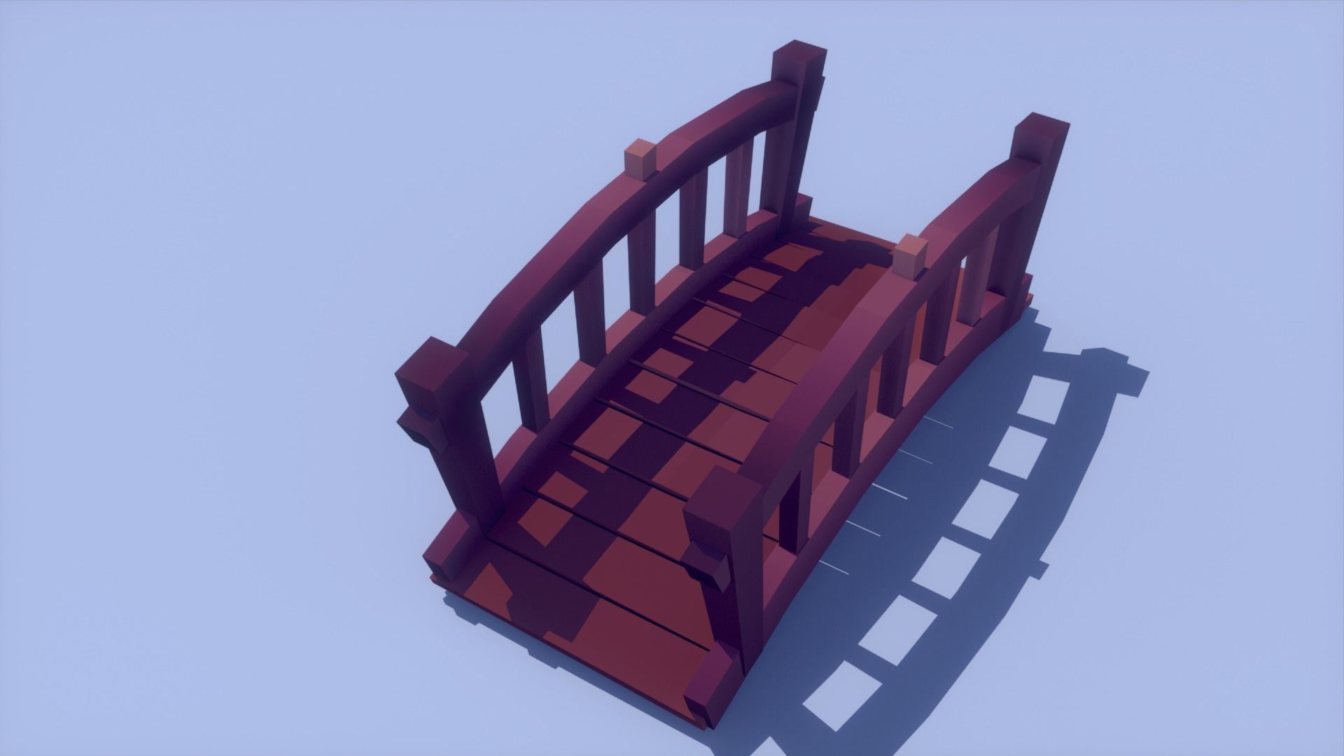 Low Poly Bridges Set wooden bridge free VR / AR / low-poly 3D model ...