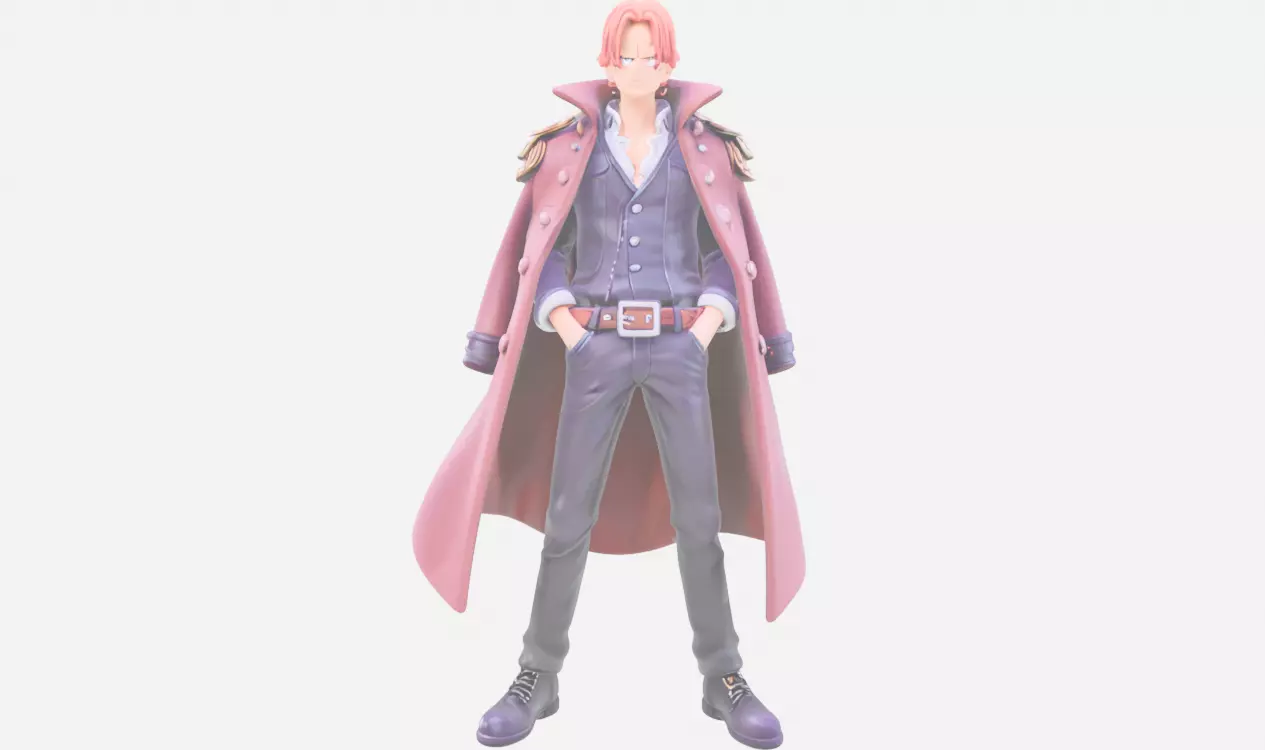 Shanks STL Statue One Piece Anime 3D model 3D printable | CGTrader