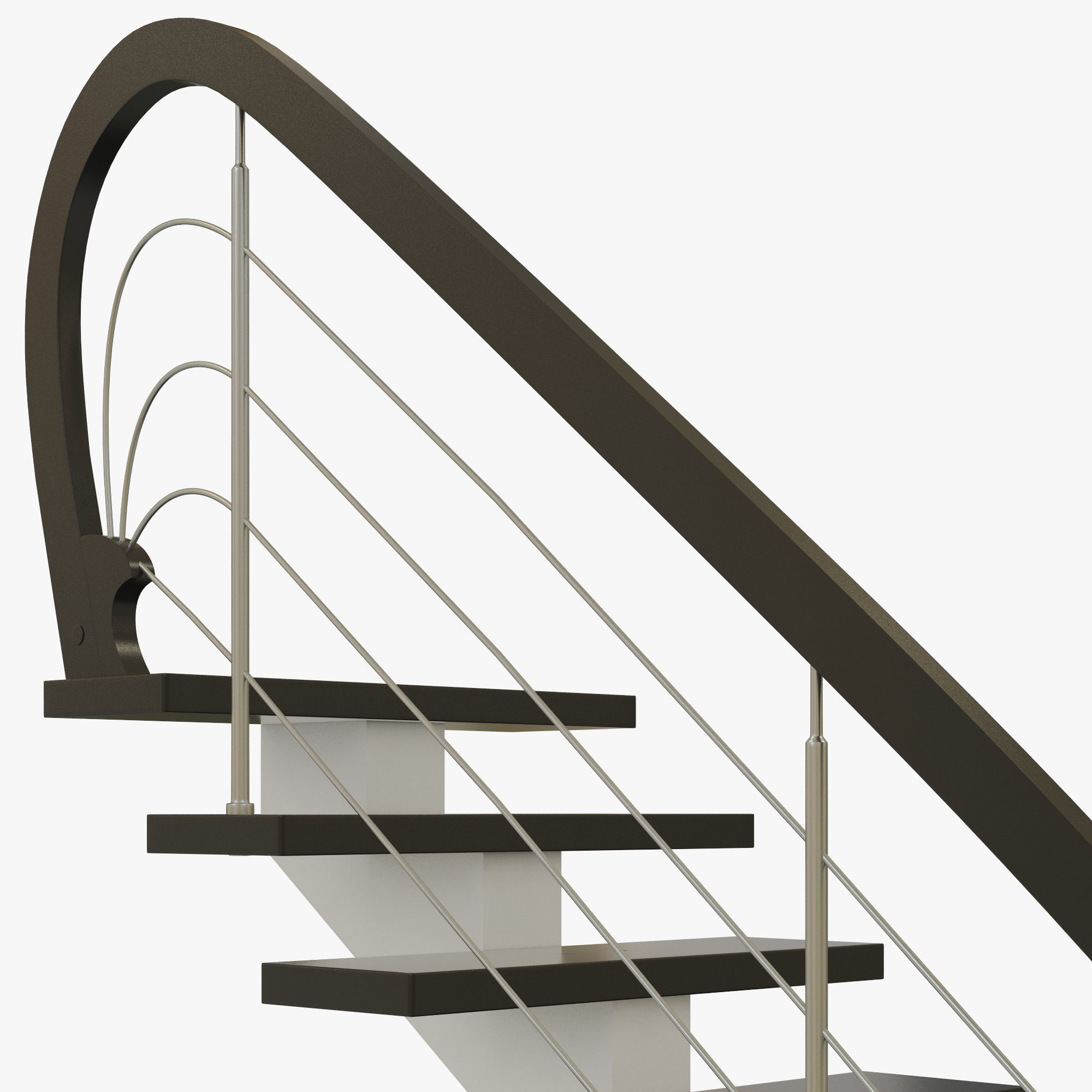 modern angular staircase 3D model | CGTrader