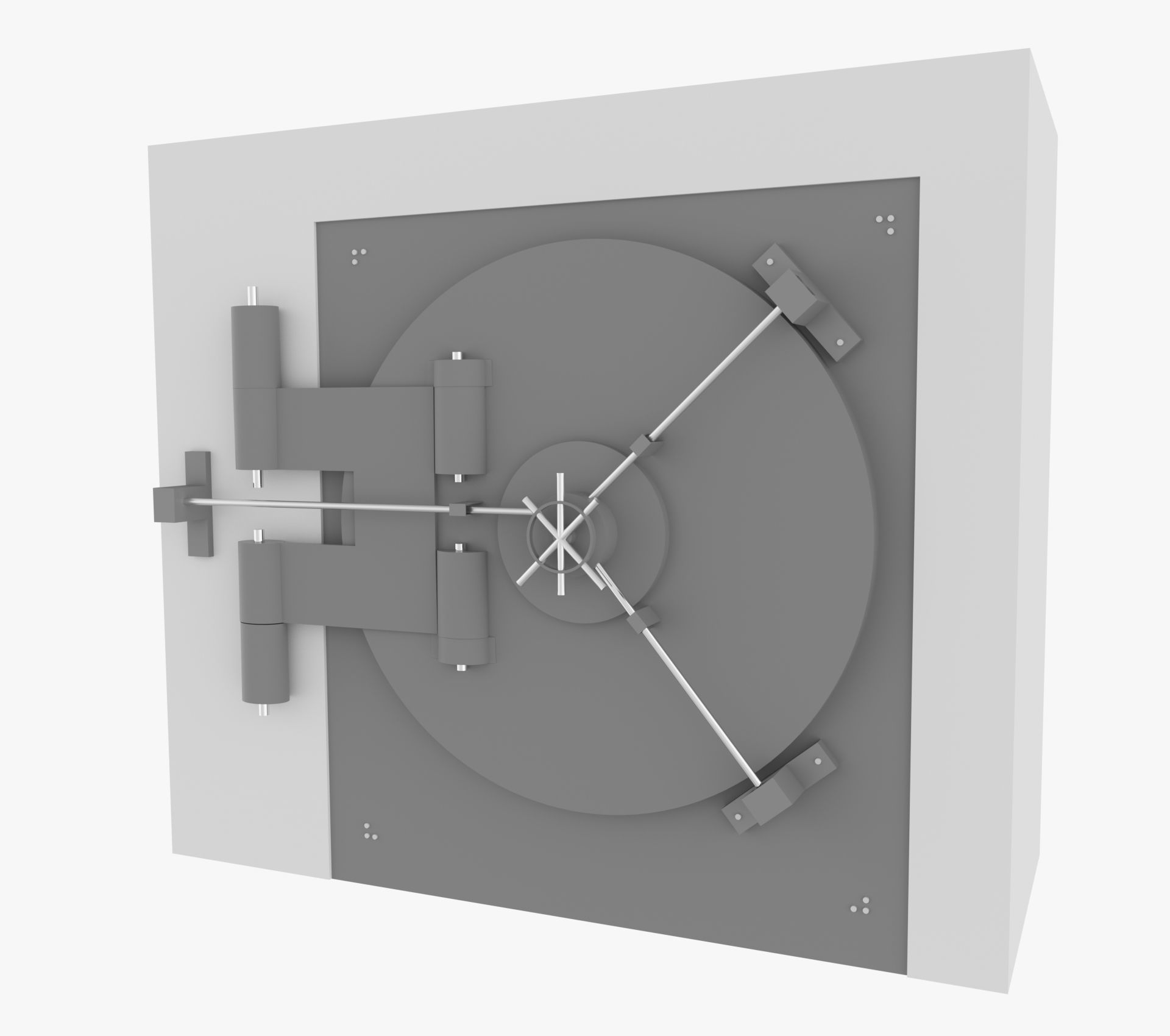 Bank vault door free 3D model | CGTrader