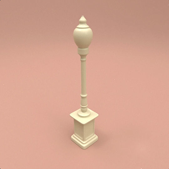 Illuminated street lamp for architecture-props 3D model 3D printable ...