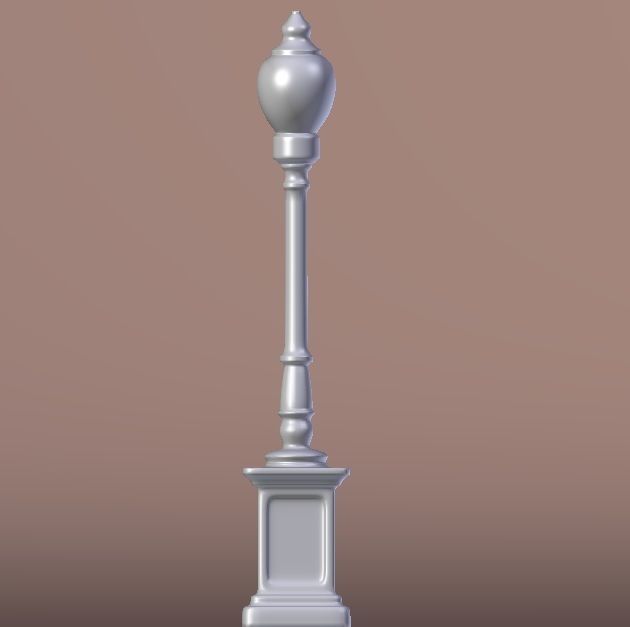 Illuminated street lamp for architecture-props 3D model 3D printable ...