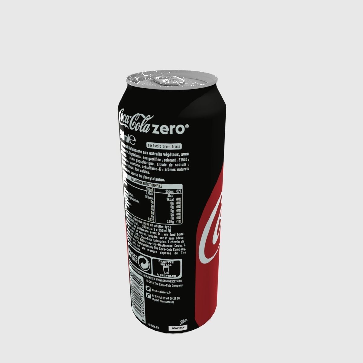 Can Coca Cola Zero 50cl free 3D model | CGTrader