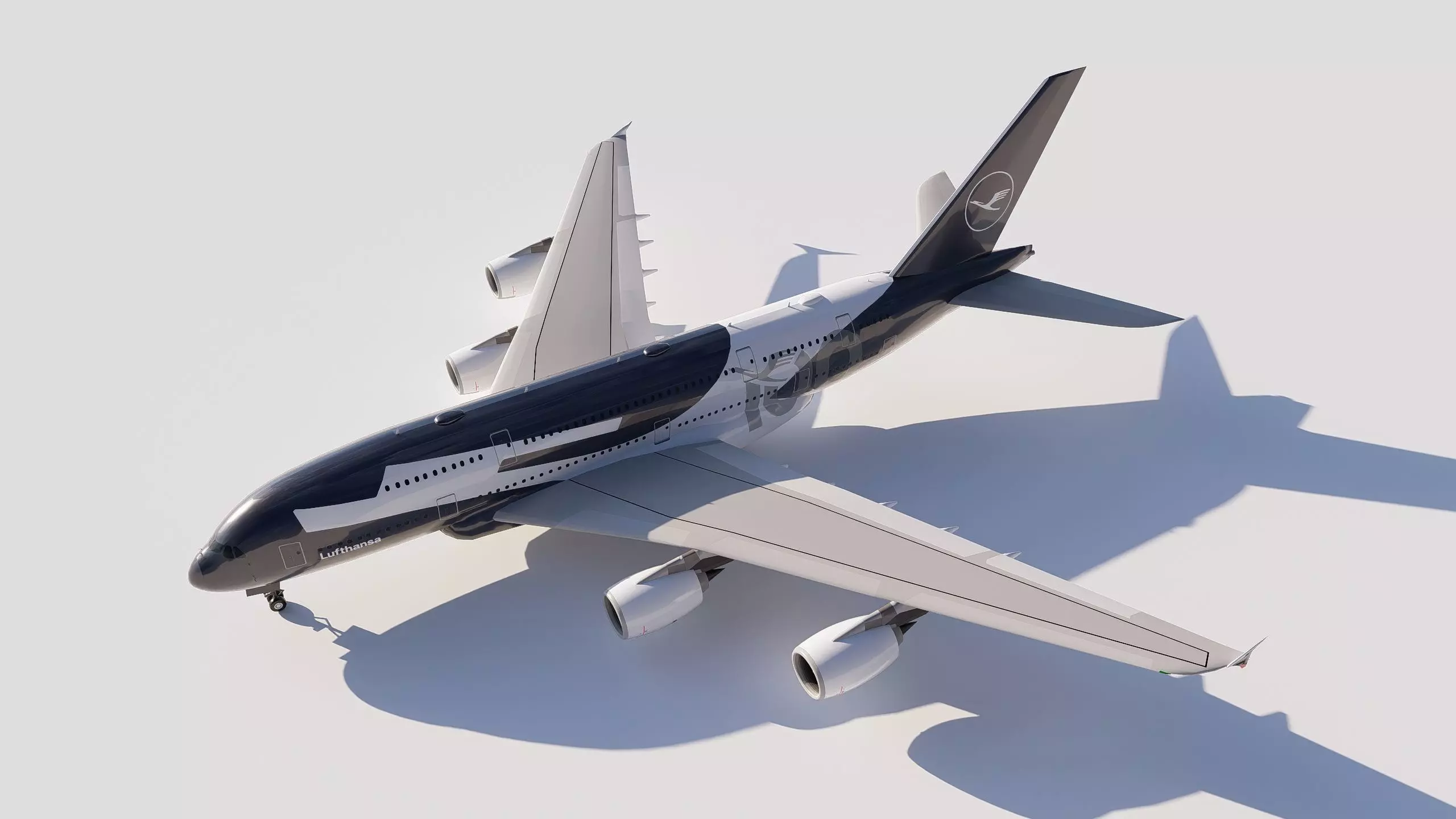 Airbus A380 - Lufthansa 100th Anniversary Livery free 3D model | CGTrader