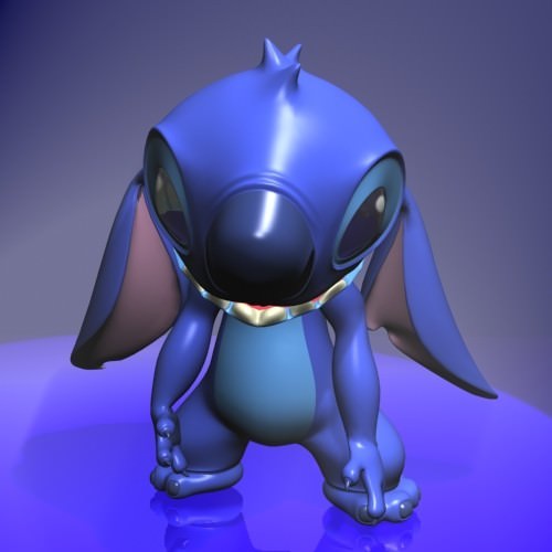 3D model Stitch Rigged Character VR / AR / low-poly rigged MAX OBJ 3DS ...