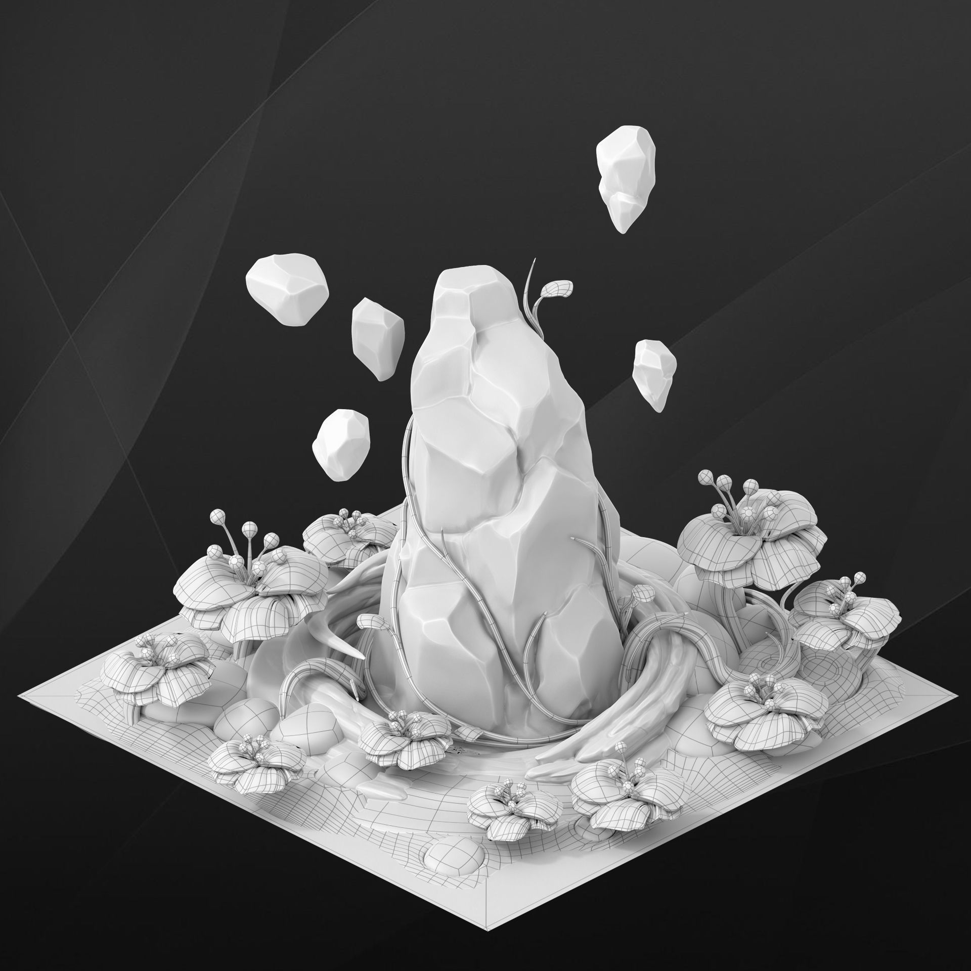 Fantasy game building - Magic Stone 3D model | CGTrader