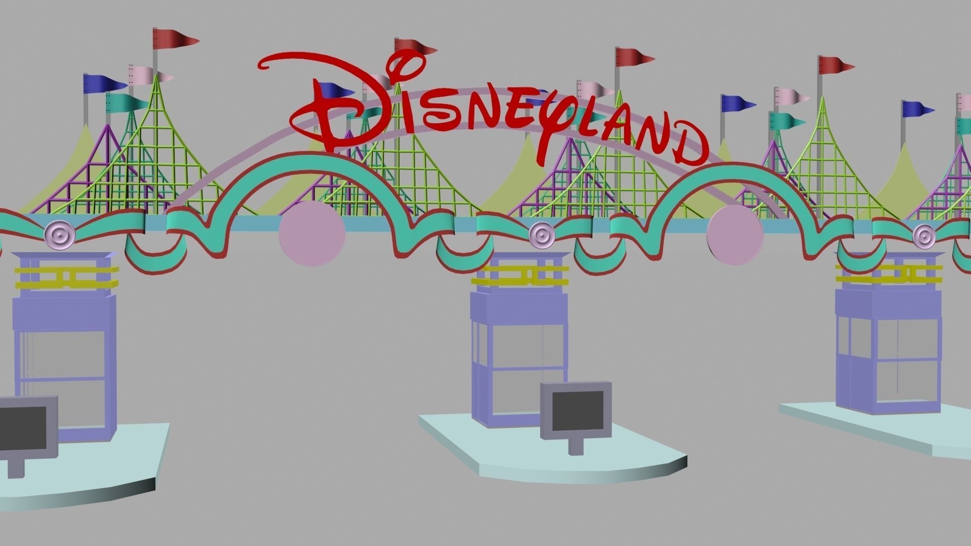disney land 3D model | CGTrader