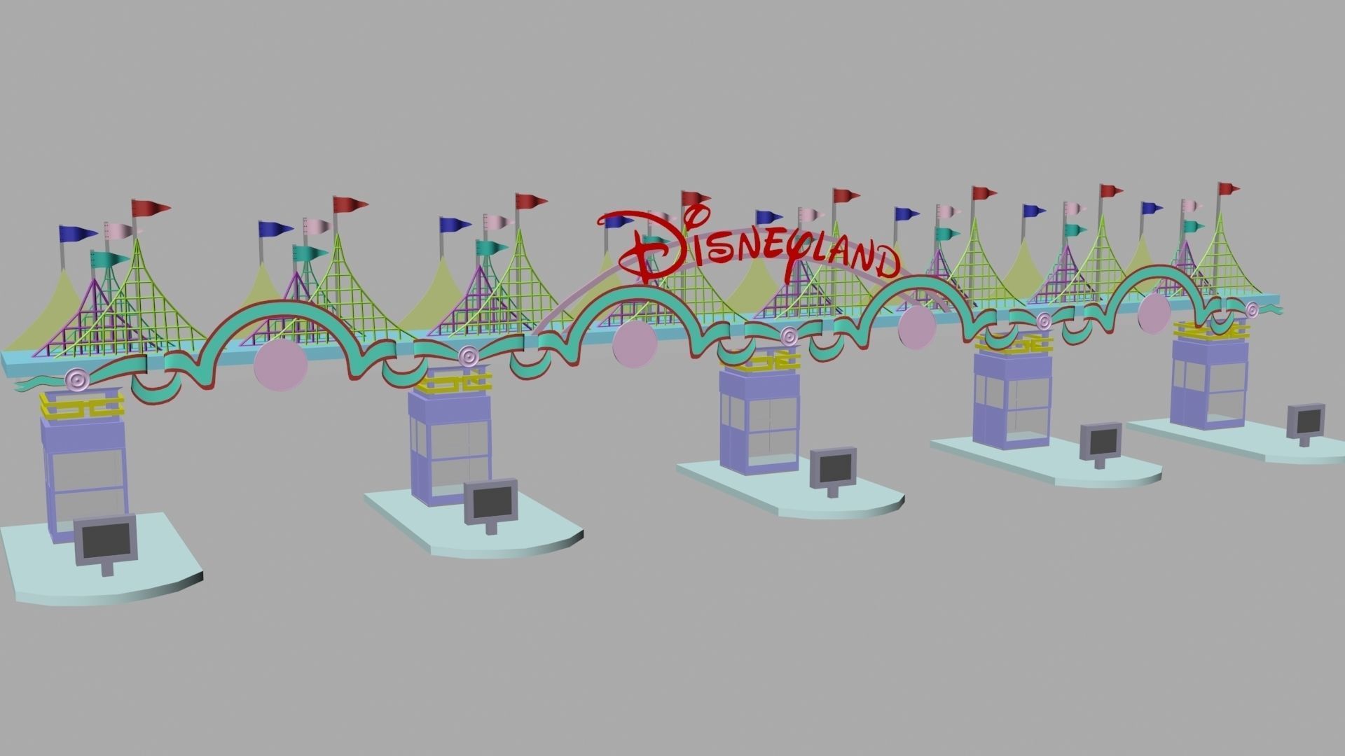 disney land 3D model | CGTrader