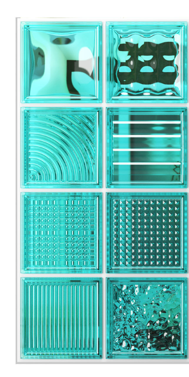 Glass blocks 2 3D model rigged | CGTrader