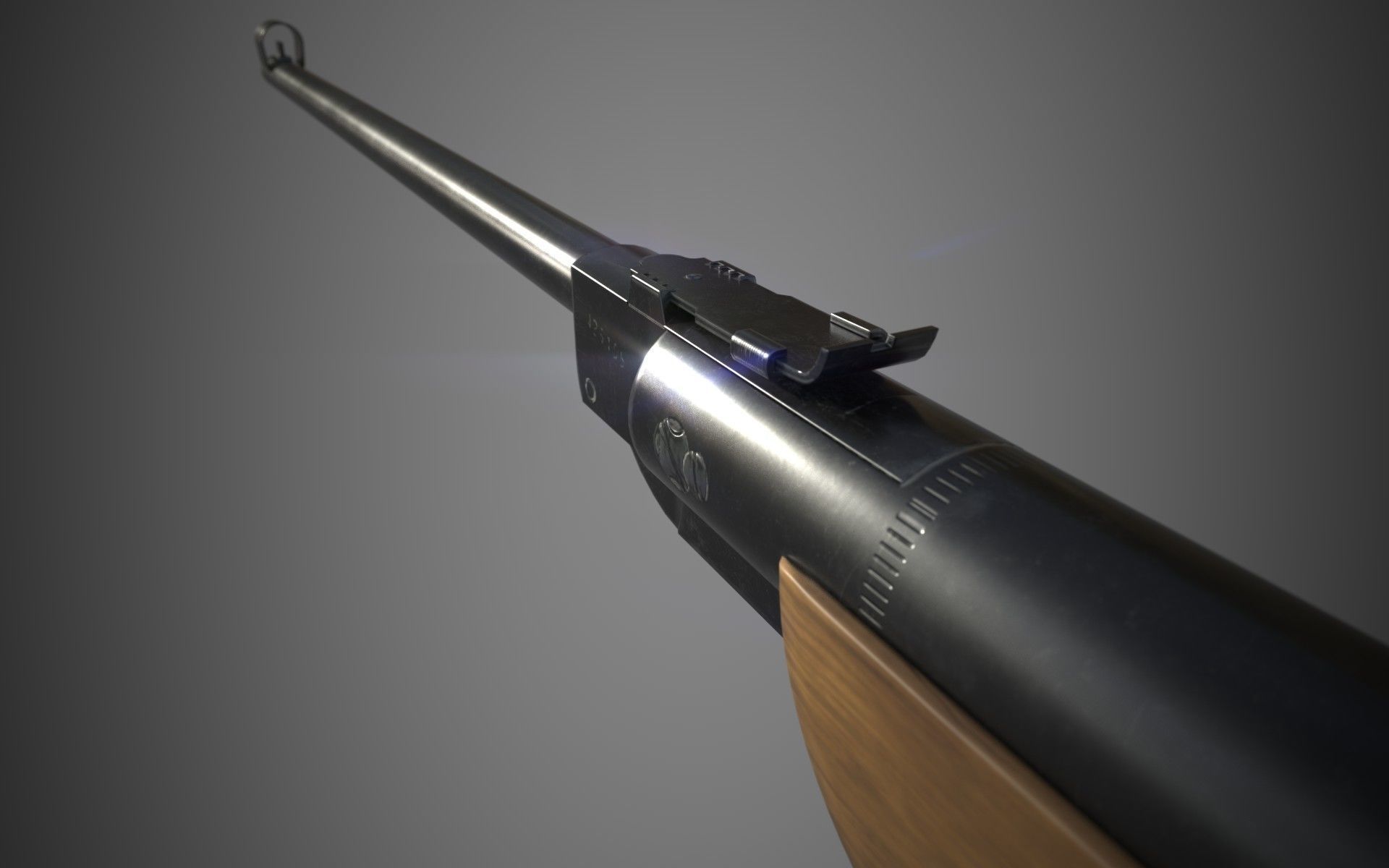3D model Airgun PBR wooden rifle VR / AR / low-poly | CGTrader