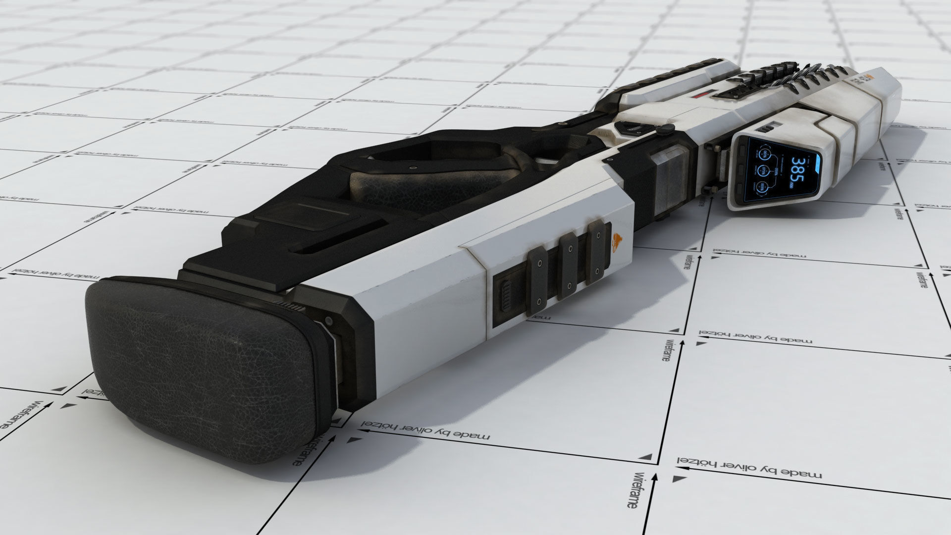Rail-Gun Rifle 3D model | CGTrader