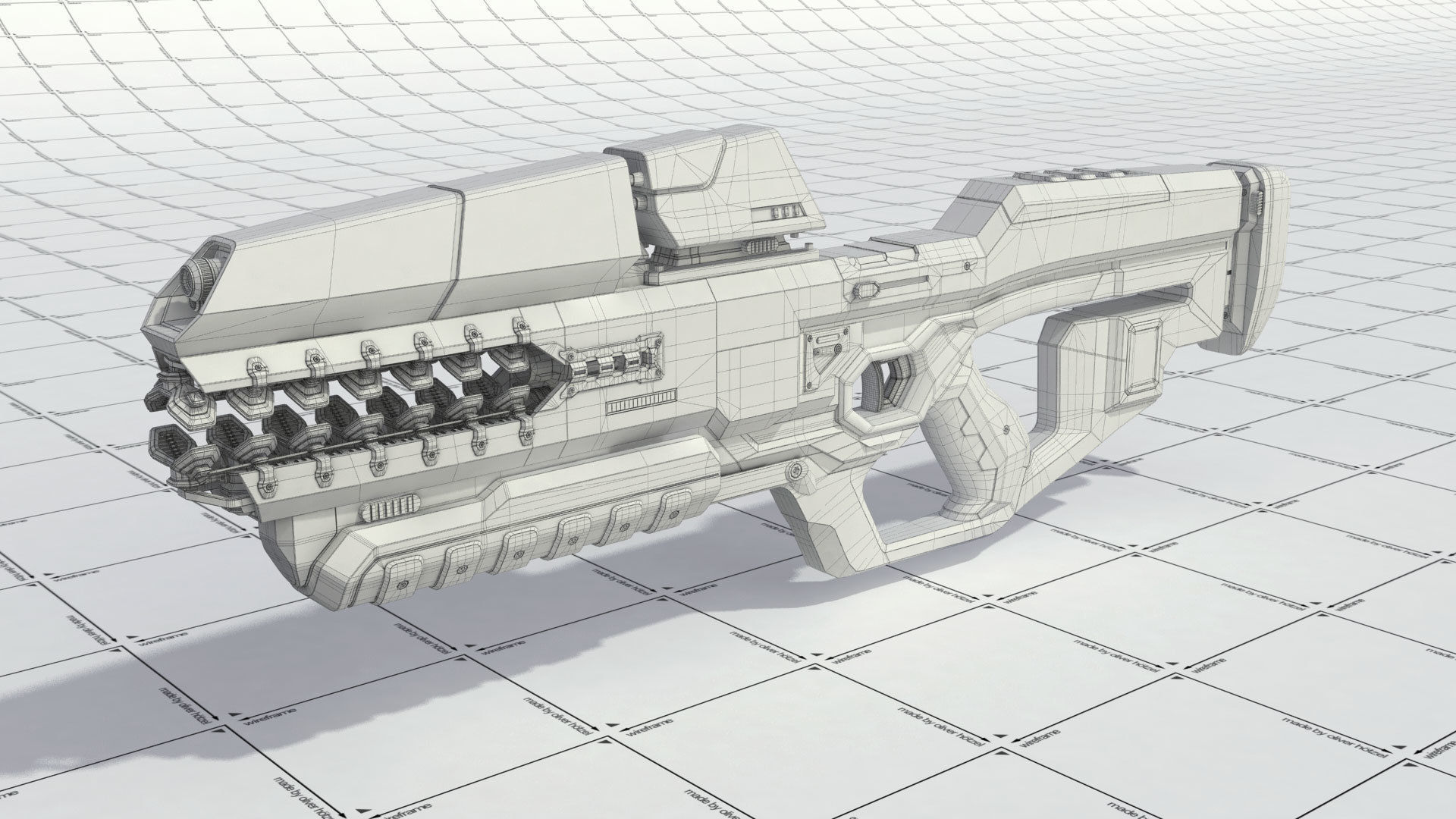 Rail-Gun Rifle 3D model | CGTrader