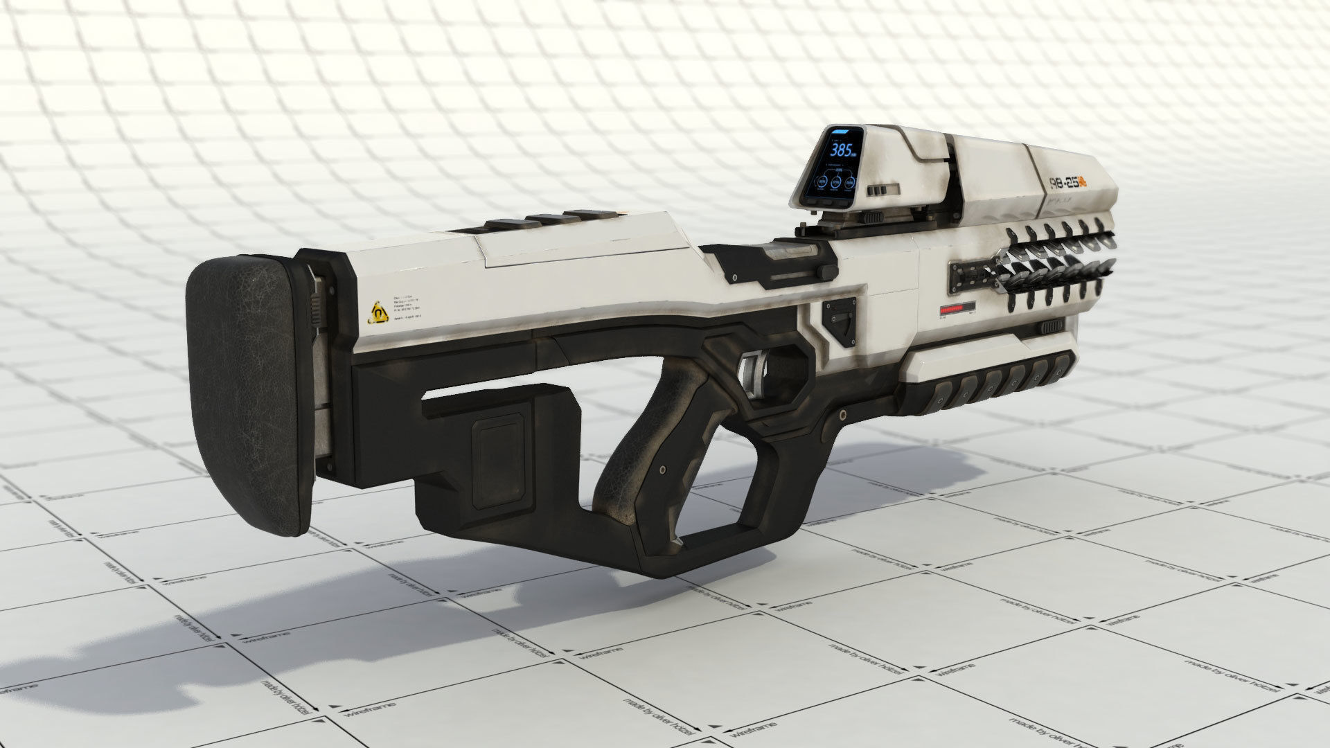 Rail-Gun Rifle 3D model | CGTrader