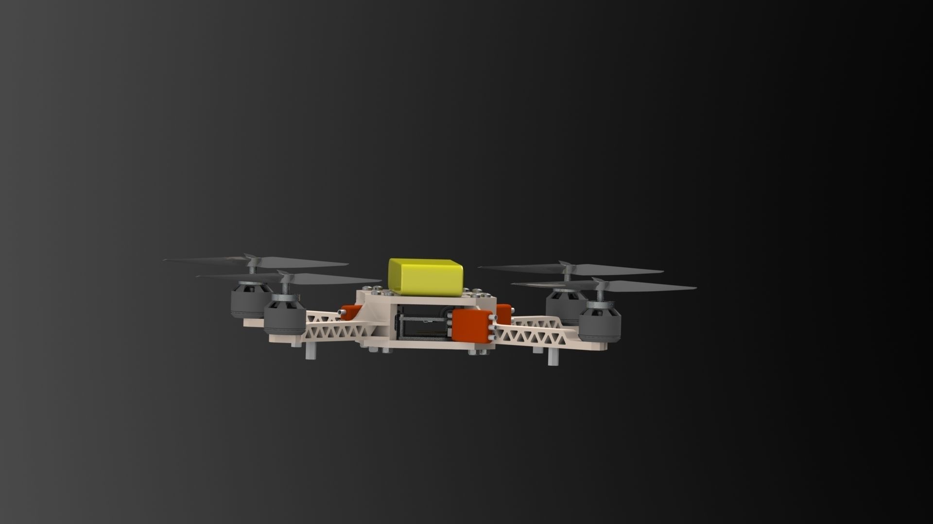 Simple drone model 3D model 3D printable | CGTrader