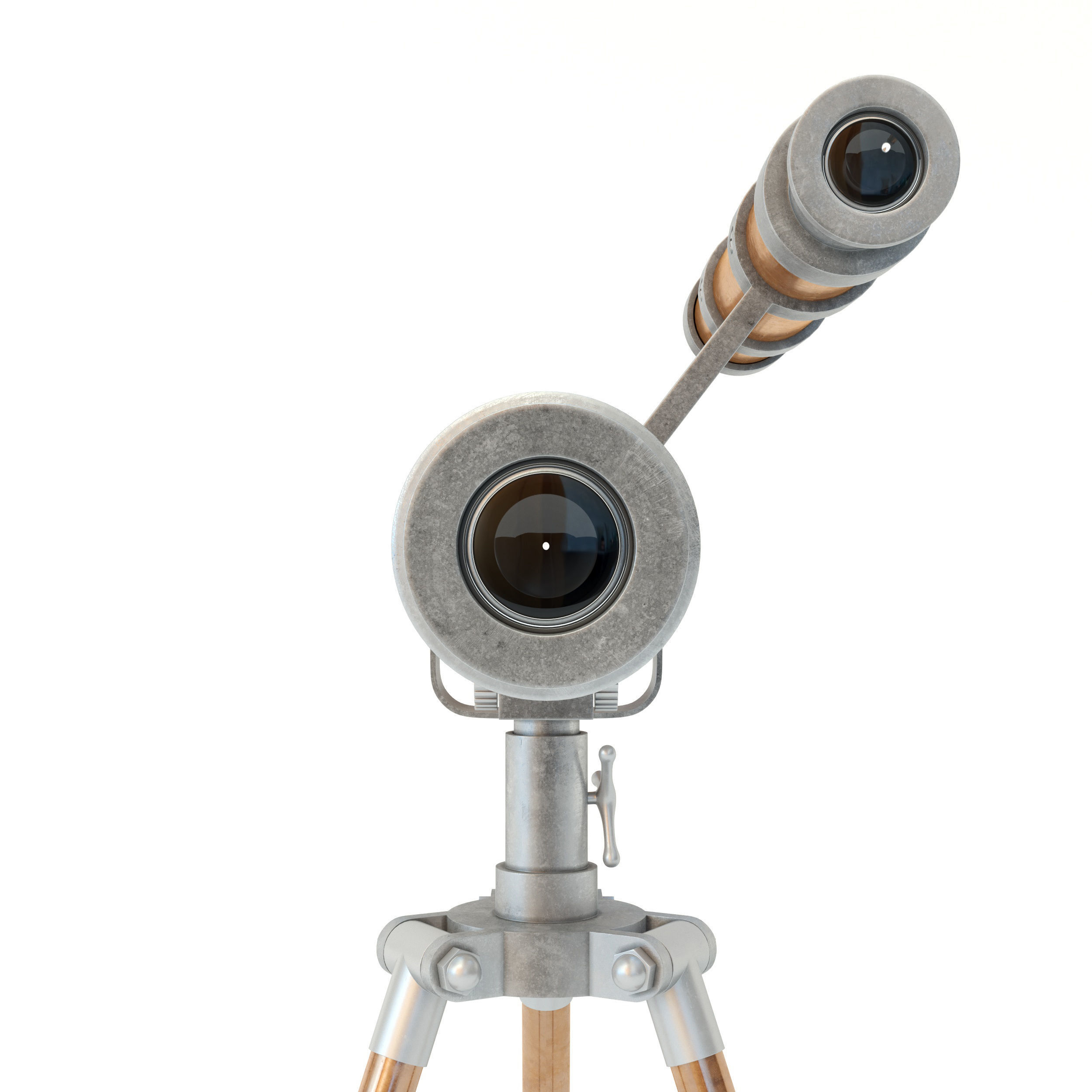 Vintage Telescope 3D model rigged | CGTrader