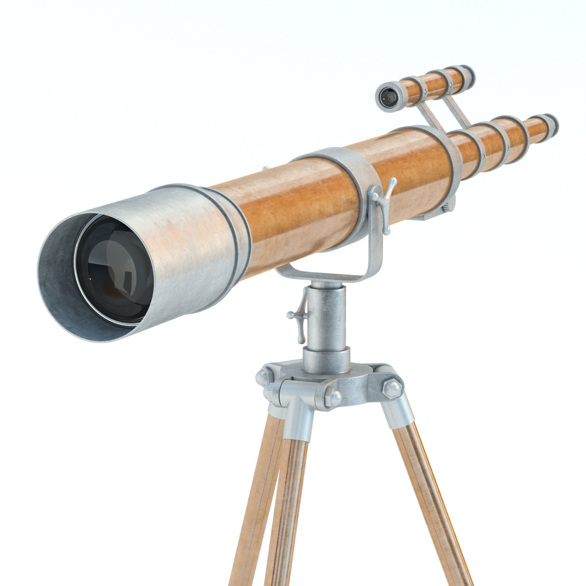 Vintage Telescope 3D model rigged | CGTrader