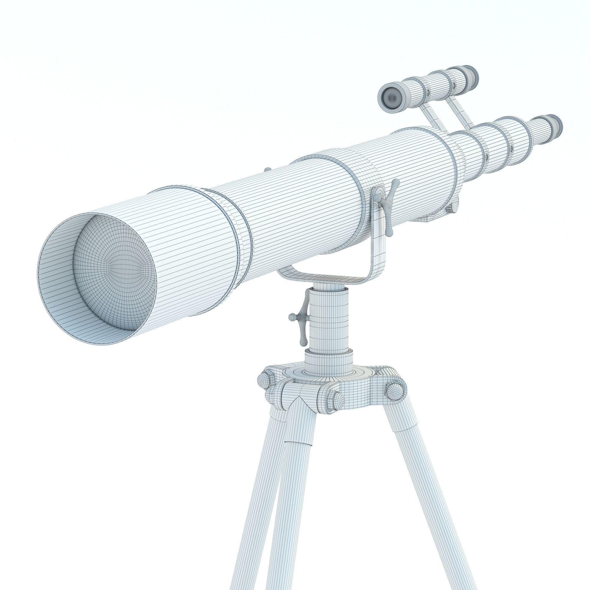 Vintage Telescope 3D model rigged | CGTrader