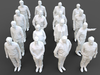 3D model 16 Stylized Human Statues Pack V4 VR / AR / low-poly | CGTrader