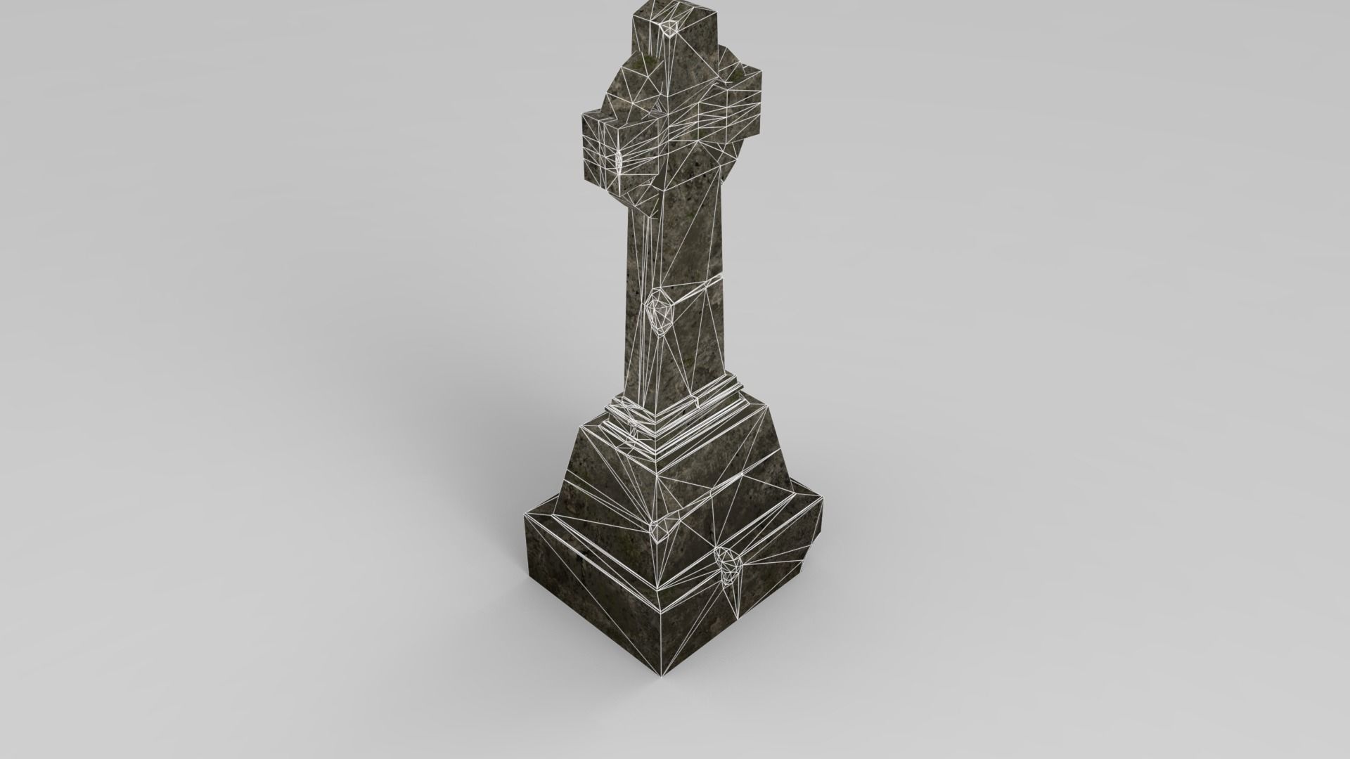 3D model Lowpoly Gravestone wooden pole VR / AR / low-poly | CGTrader