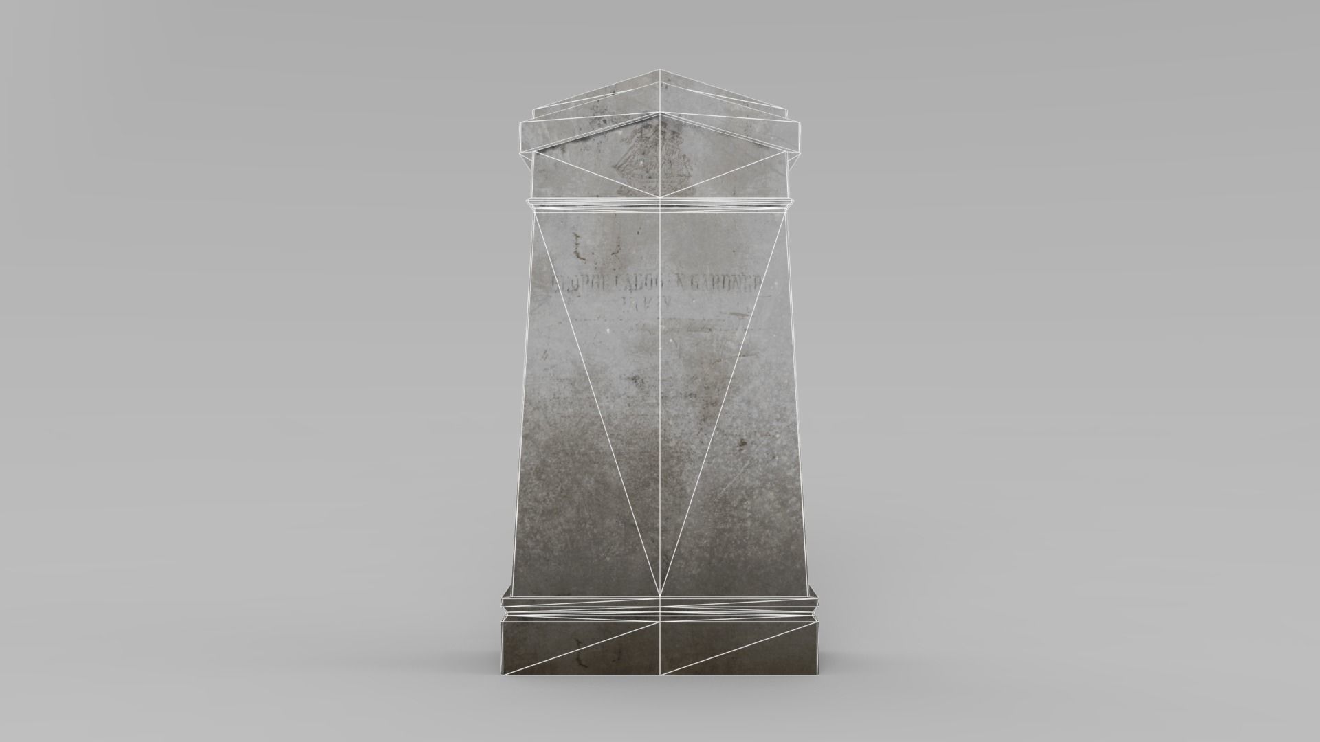 3D model Lowpoly Gravestone metal column VR / AR / low-poly | CGTrader