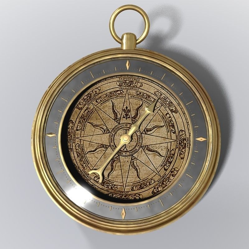 Antique Compass 3D model | CGTrader