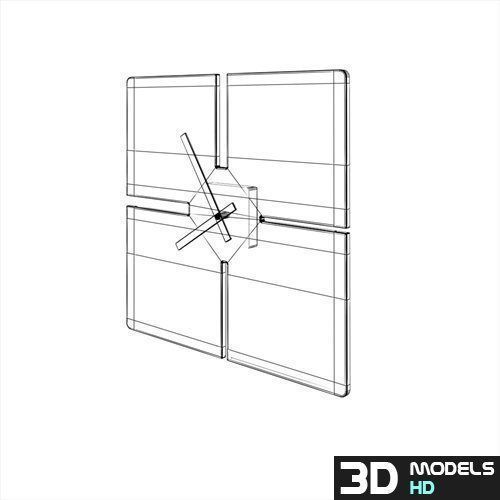 Lines Clock free 3D model | CGTrader