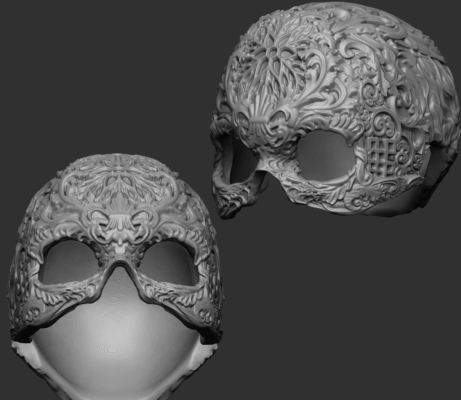 Skull helmet 3D model 3D printable | CGTrader