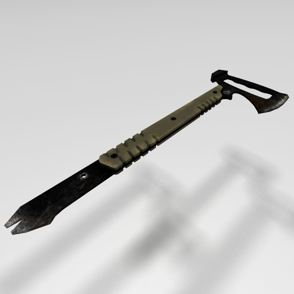 Tactical tomahawk with crowbar melee weapon free VR / AR / low-poly 3D ...