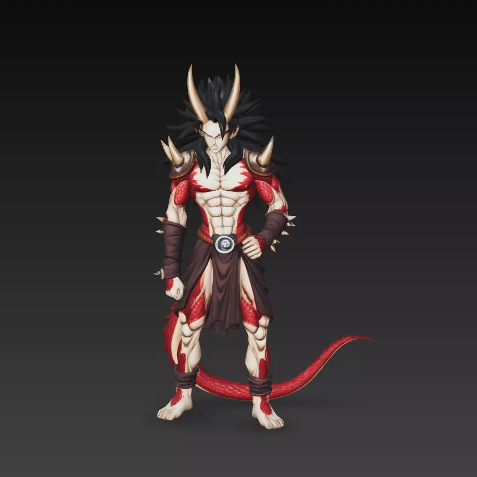 Demon Warrior Anime Beast Character 3D Model 3D model 3D printable ...