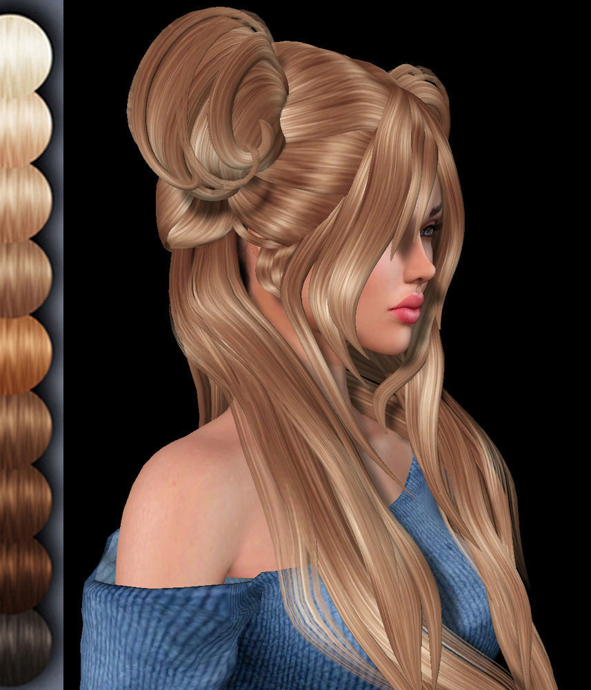 Tulsi Female hair style 3d rigged 3D model rigged | CGTrader