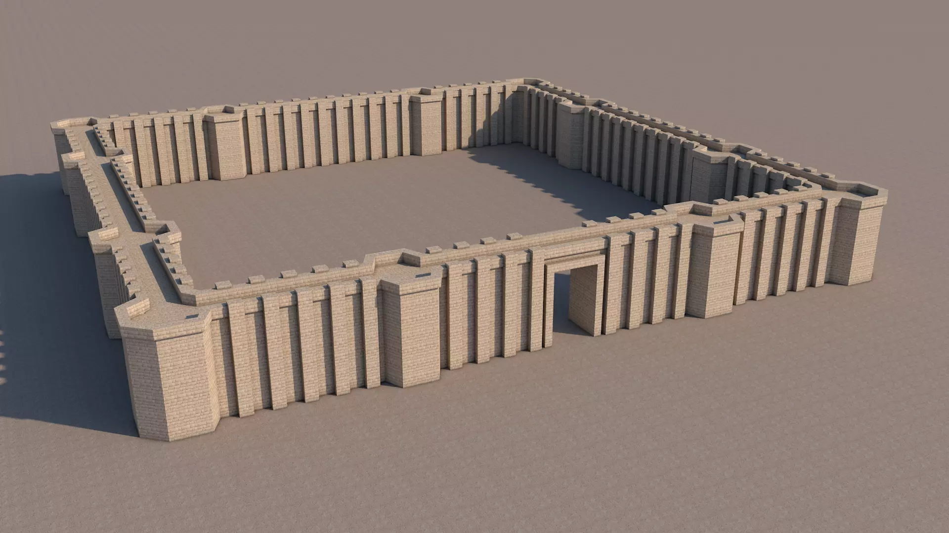 3D model Low Poly Medieval Walls VR / AR / low-poly | CGTrader