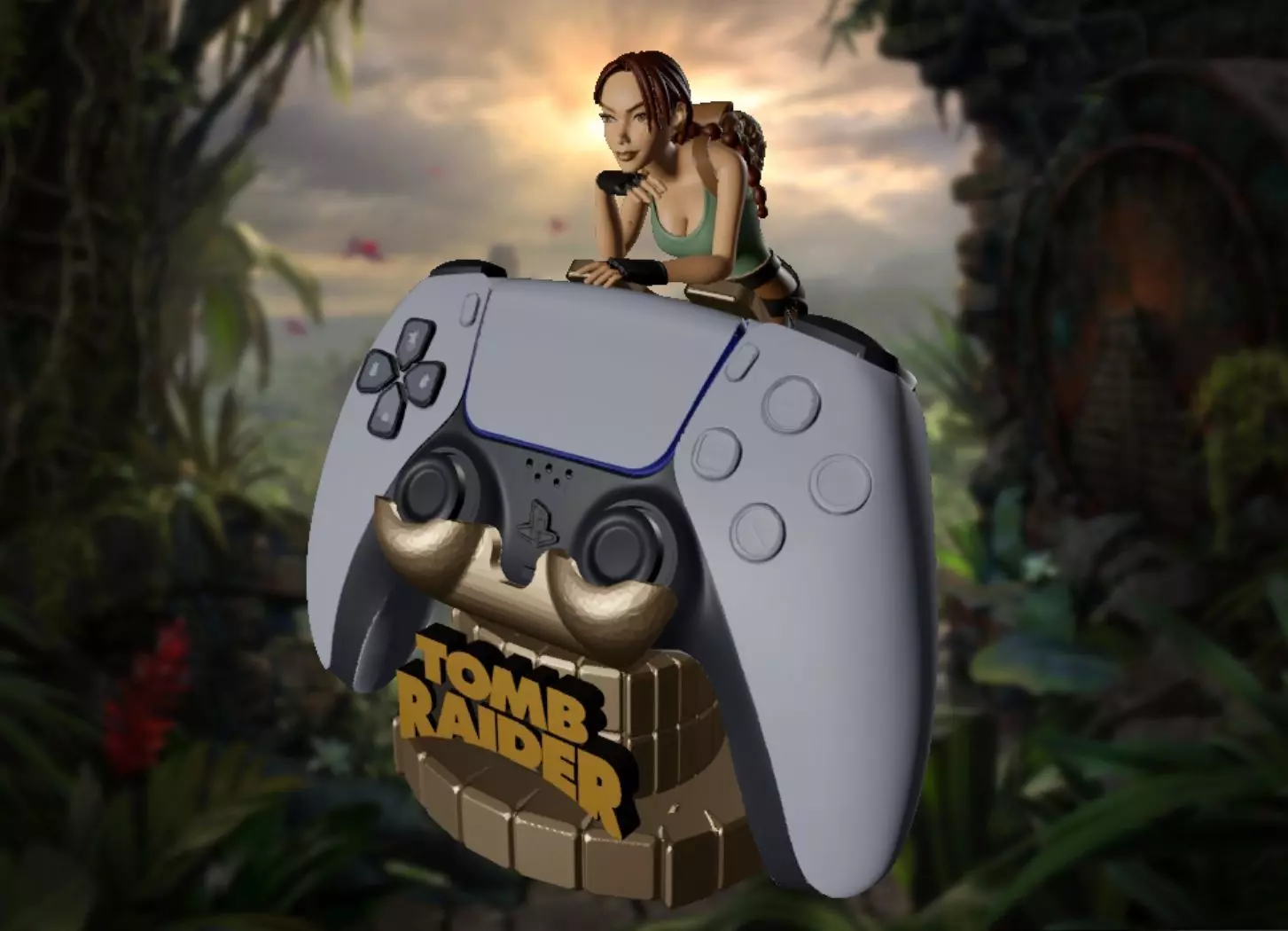PS5 Joystick Support - Tomb Raider Remastered 3D model 3D printable ...
