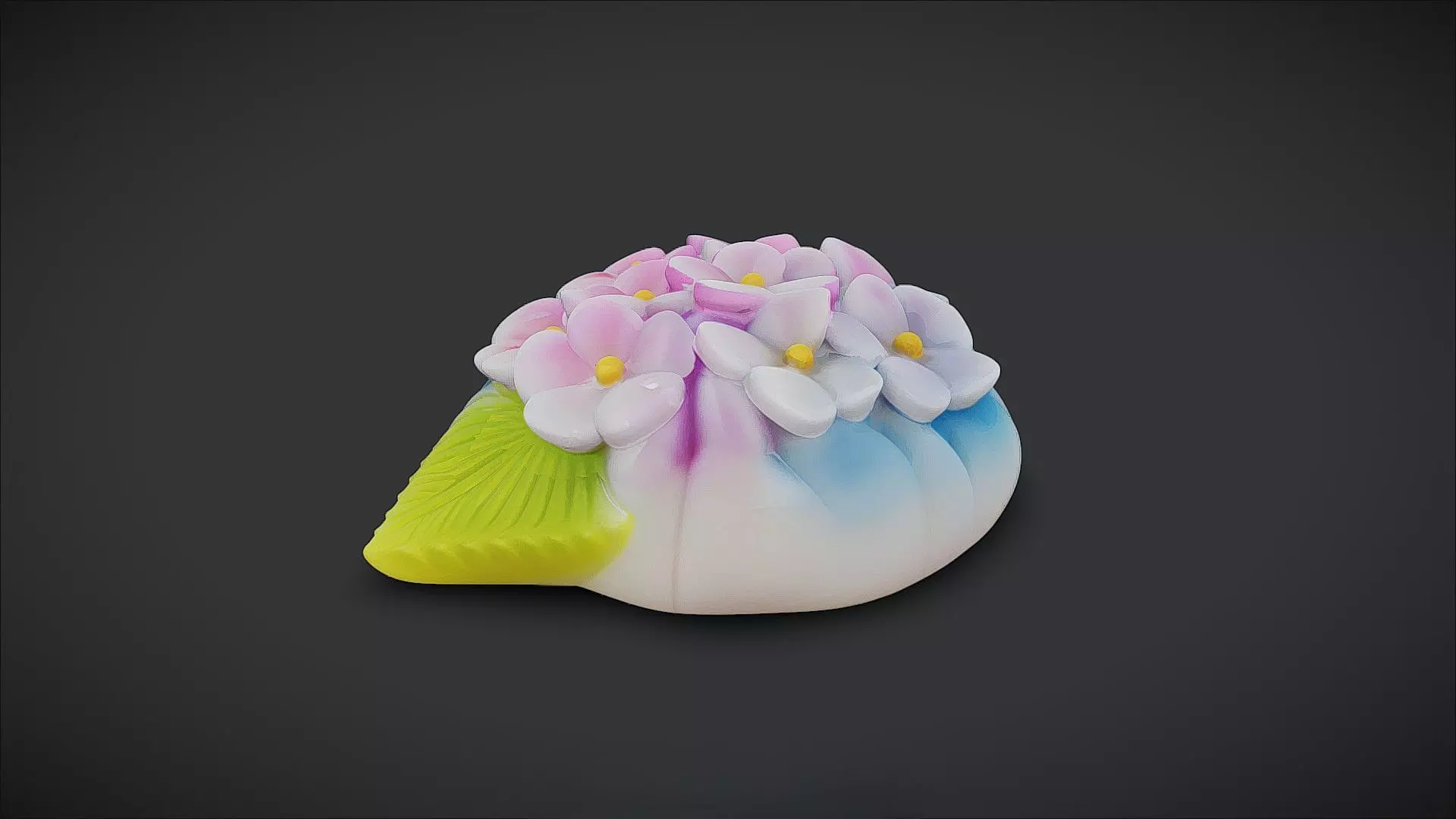 Hydrangea Japanese Dessert Ajisai Wagashi 3D model | CGTrader